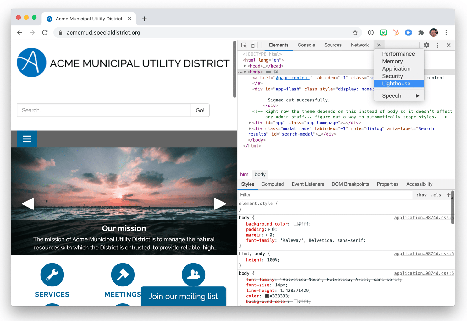 Using Chrome Lighthouse to test your site for accessibility